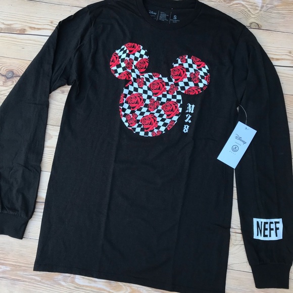 Neff | Shirts | Disney Collection By Neff Roses Mickey Mouse Tee | Poshmark
